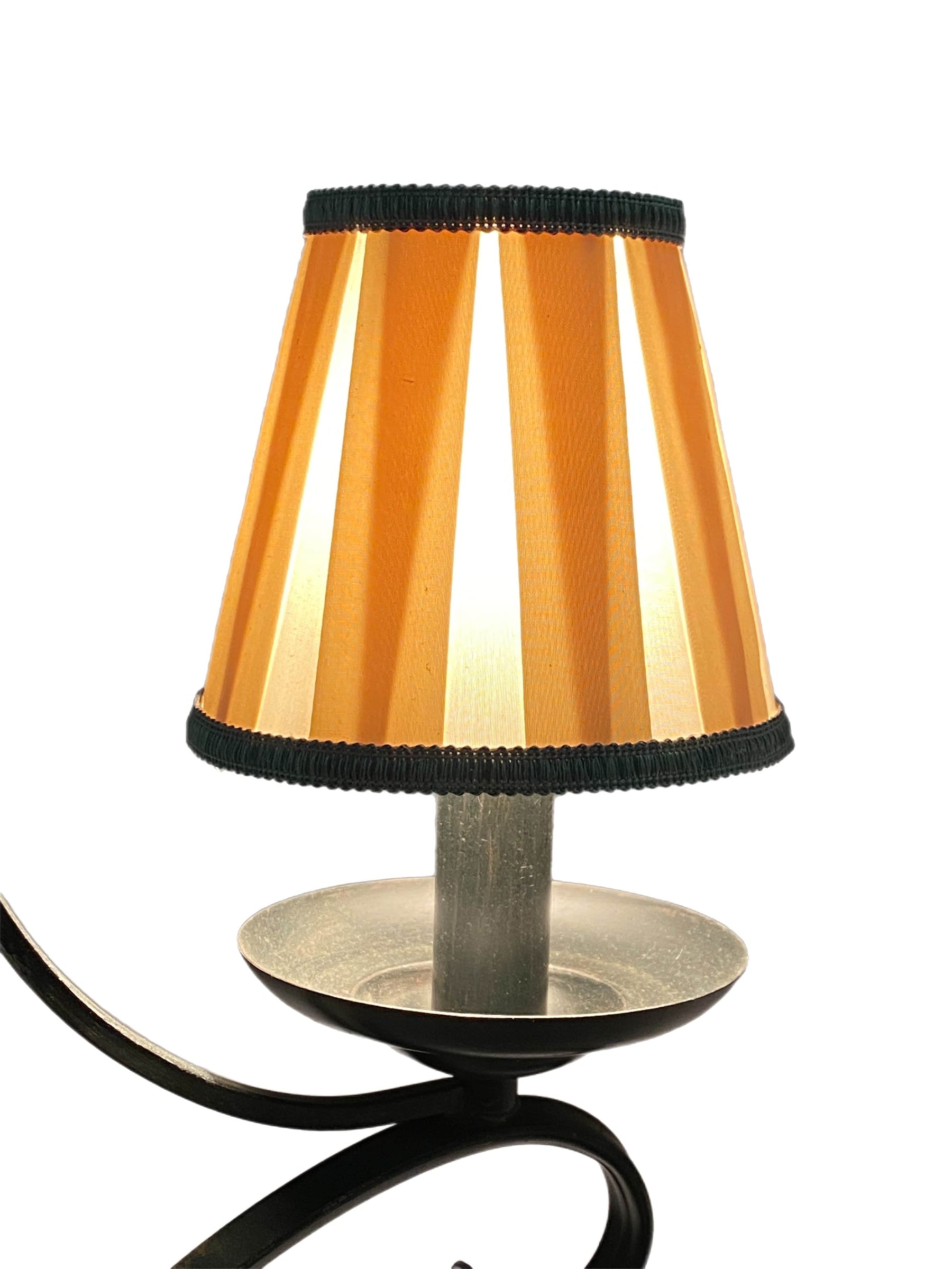 Box Pleat Silk Chandelier Lamp Shade + Custom Gimp - Lux Lamp Shades