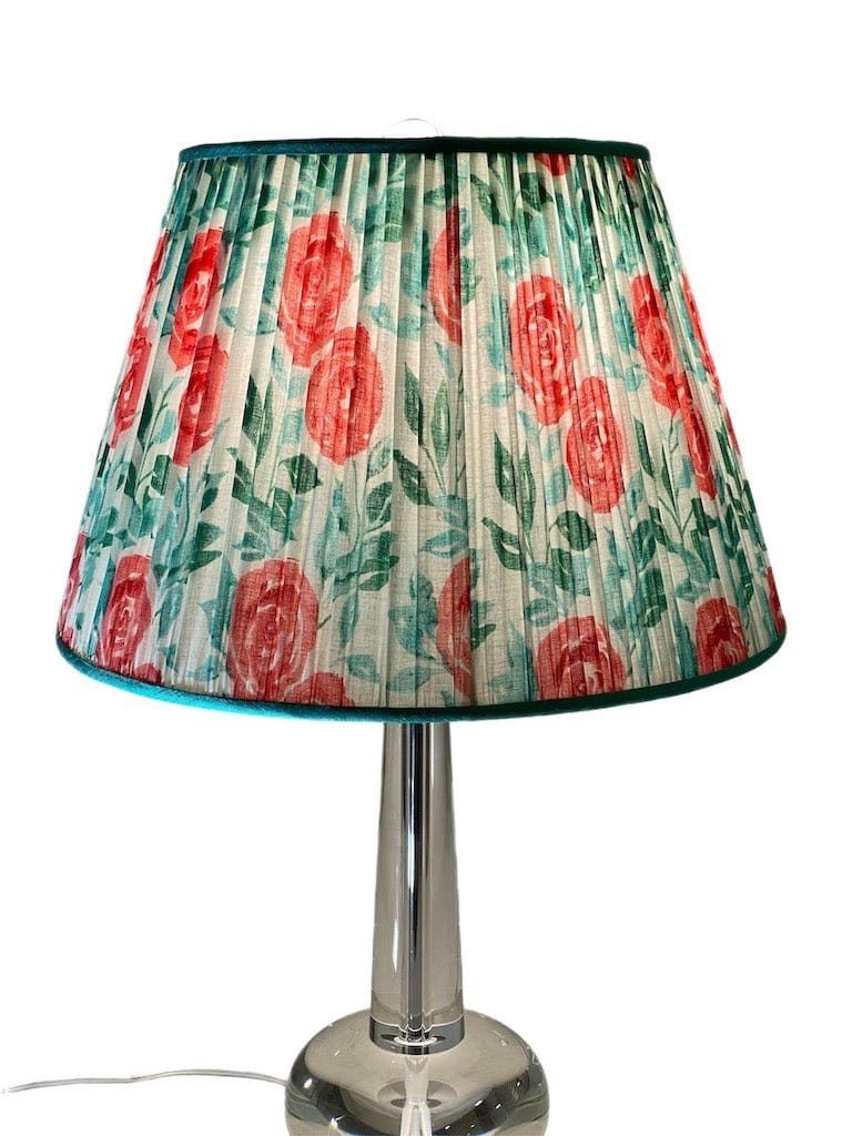 18” Gathered Sari Shade With Contrasting Trim - Lux Lamp Shades'