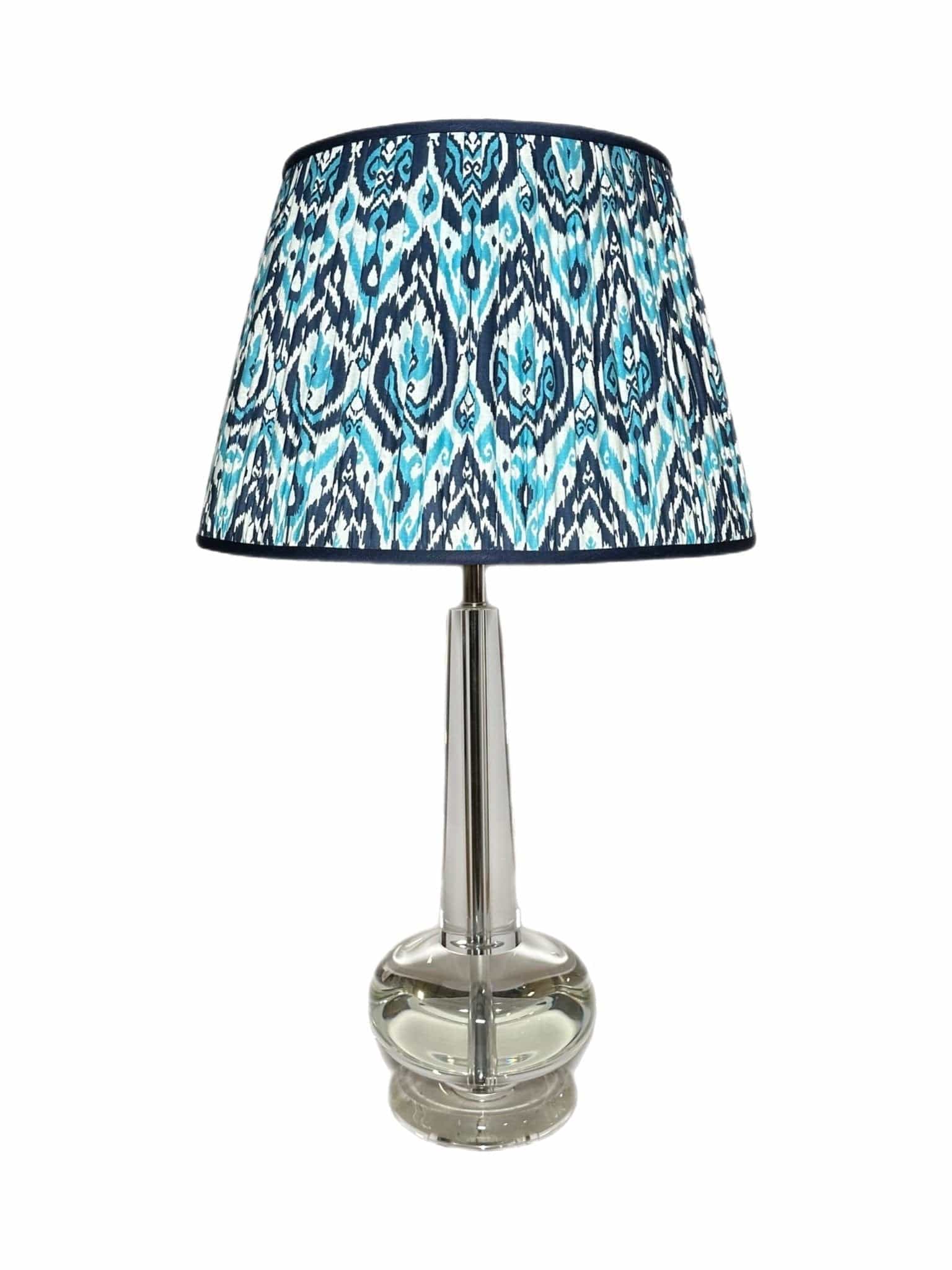 Gathered Sari Shade With Contrasting Trim - Lux Lamp Shades'
