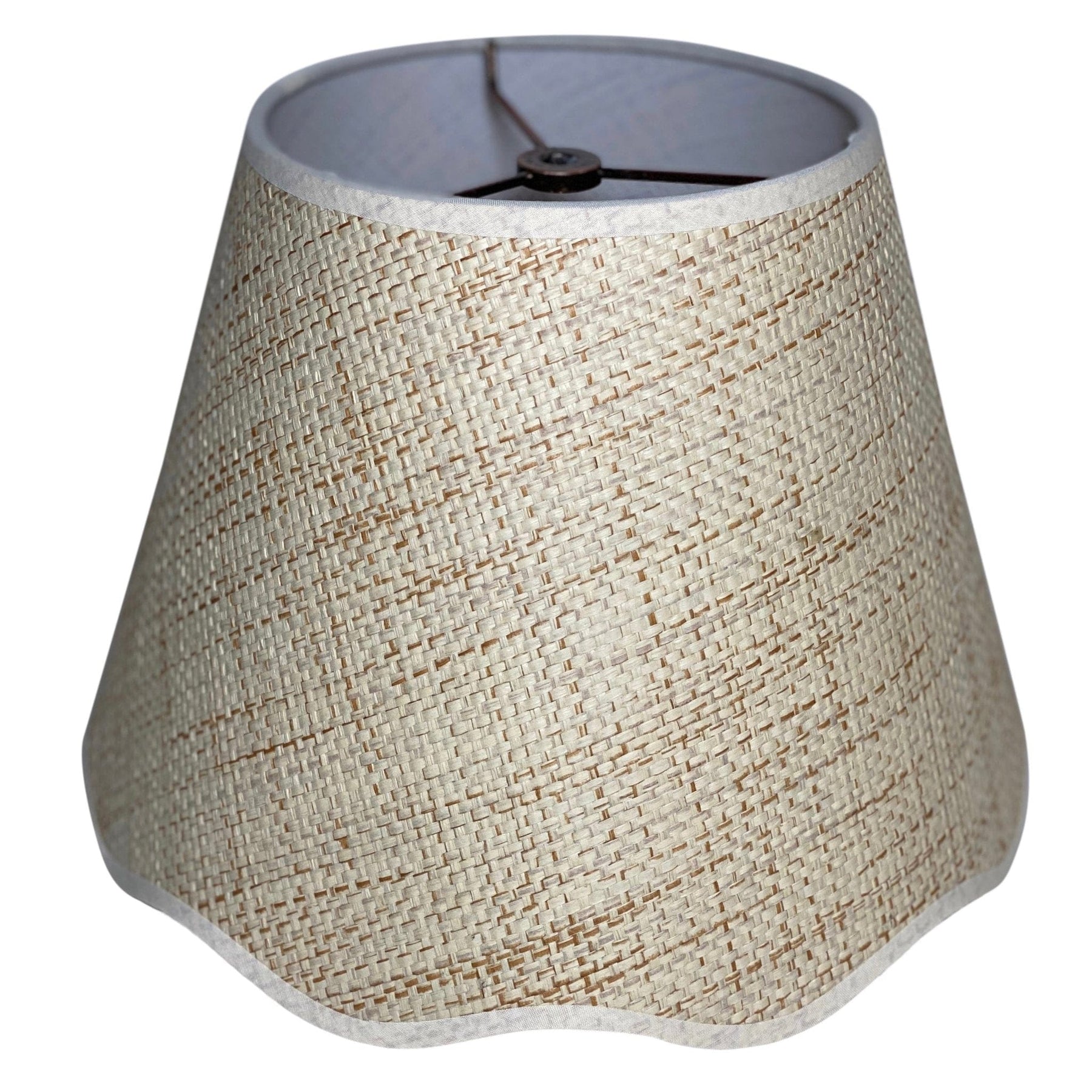 Scalloped Raffia Hardback Shade - Lux Lamp Shades'